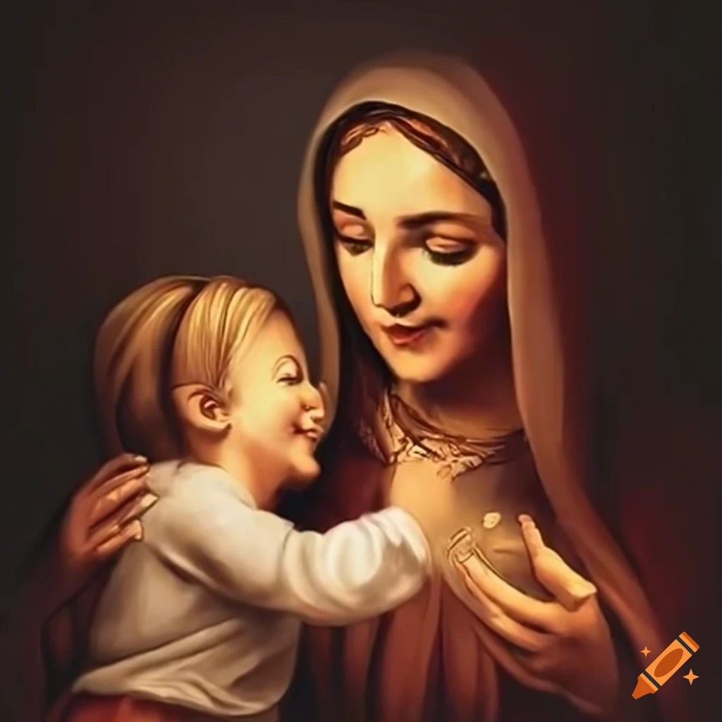 Mother Mary Cartoon Laughing