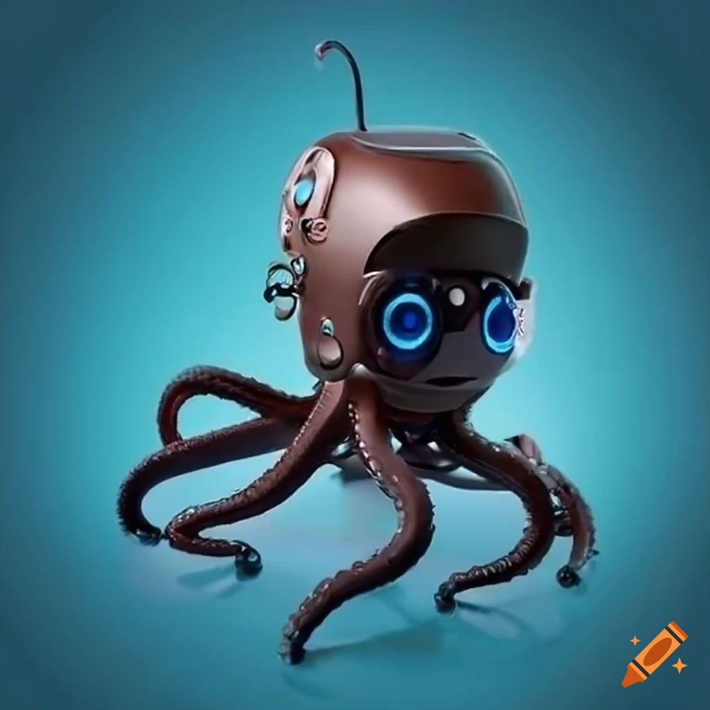 Small octopus robot on Craiyon