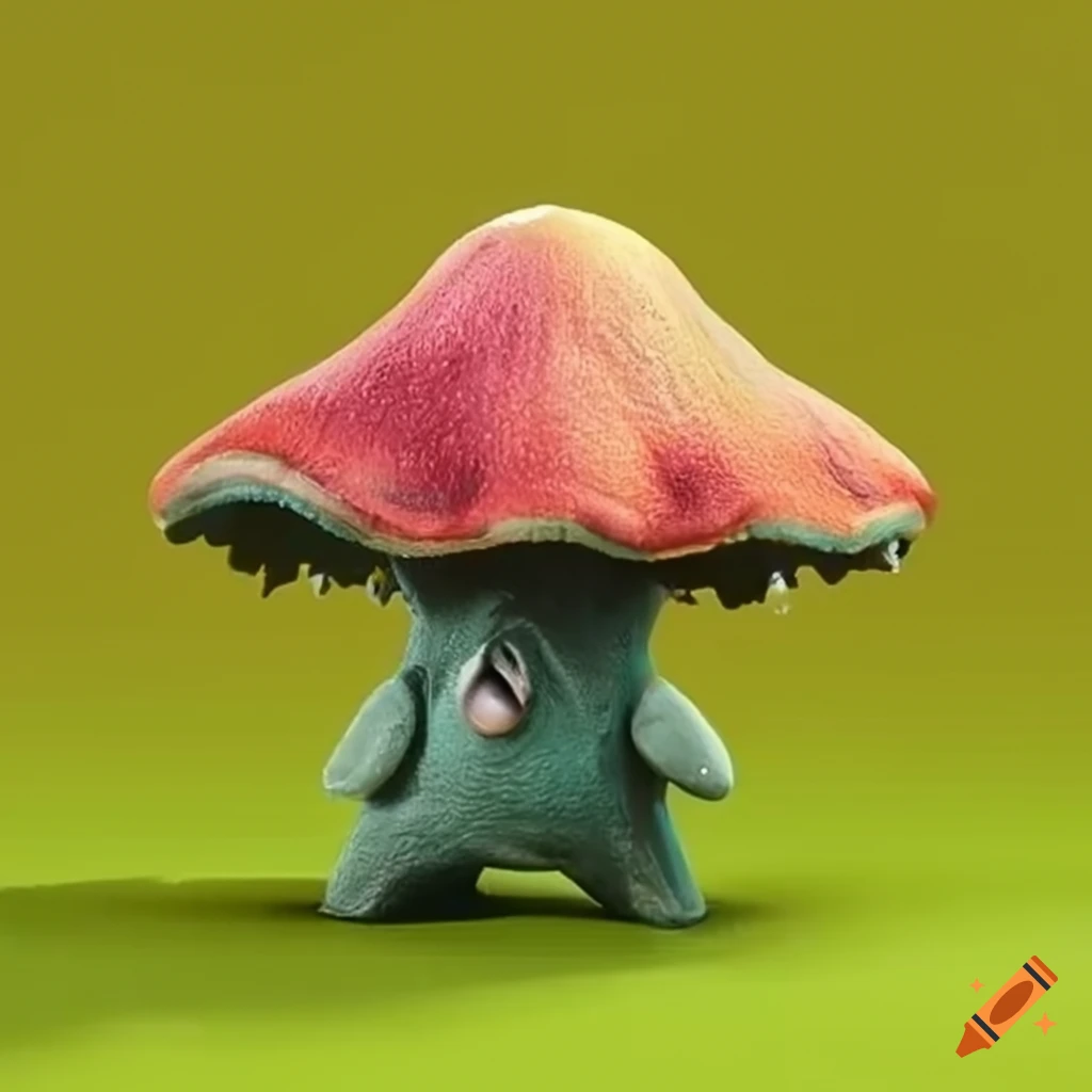 Dewdrop bonnet mushroom golem on Craiyon