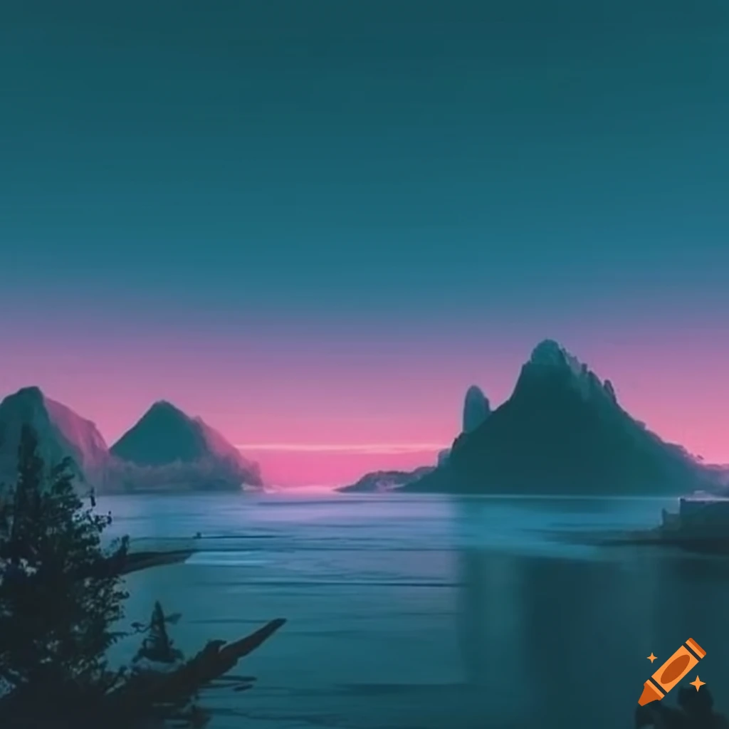 Aesthetic scenery view on Craiyon