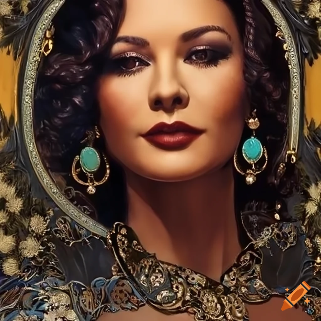 Portrait of catherine zeta jones as scheherazade in moorish garb ...