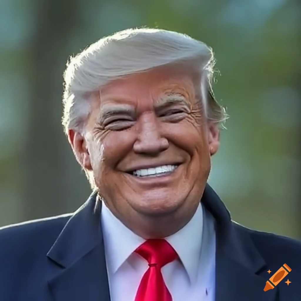 Donald trump smiling on Craiyon