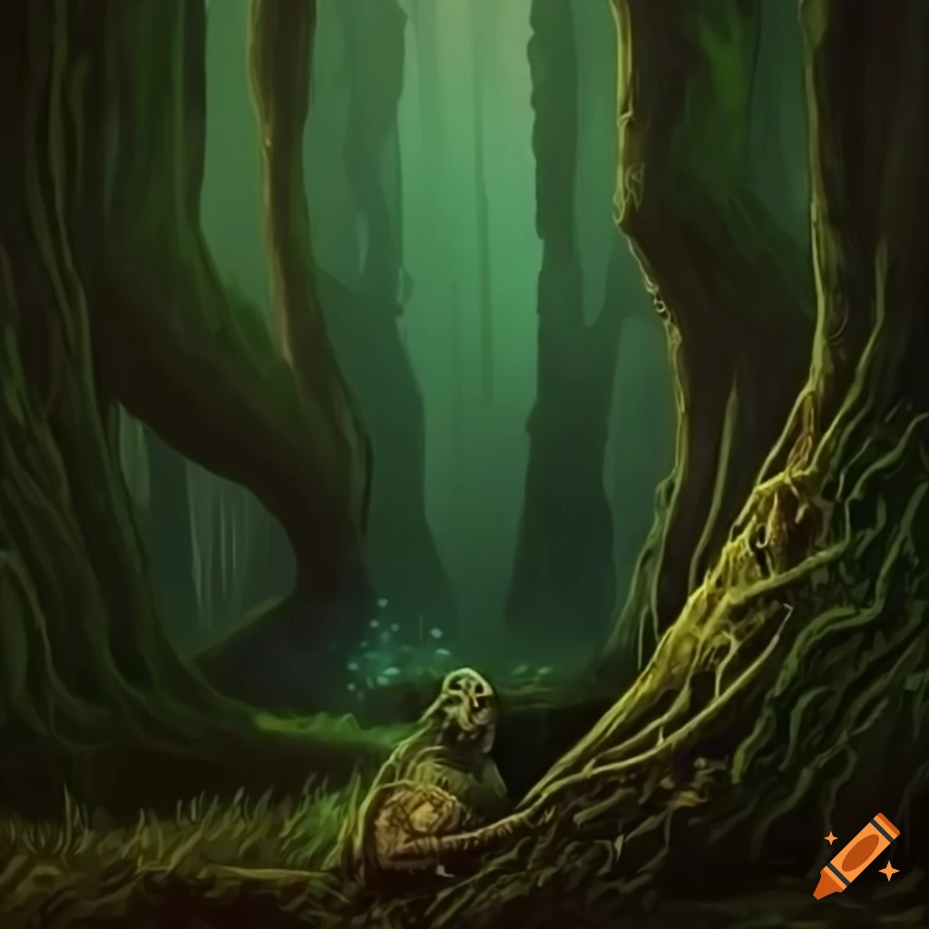 Forest cryptid creature on Craiyon