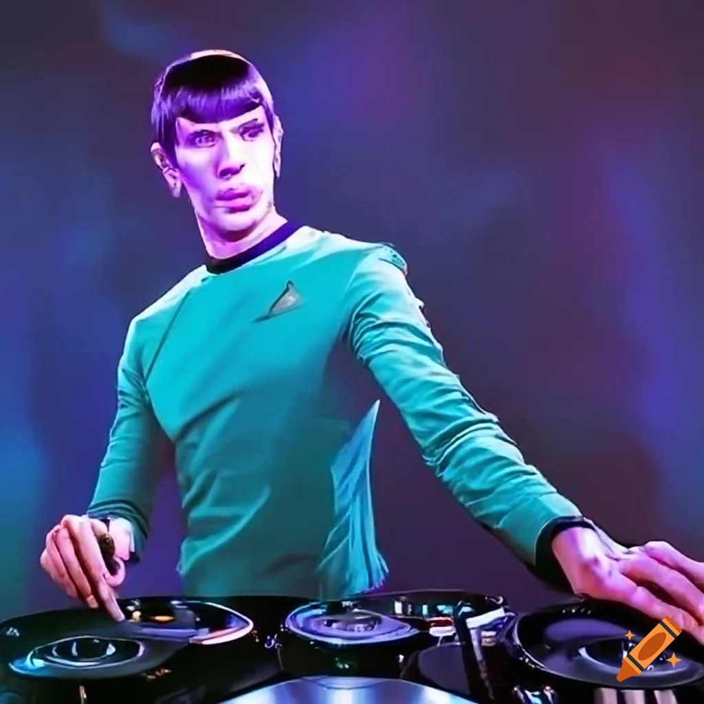 Spock as a dj on Craiyon