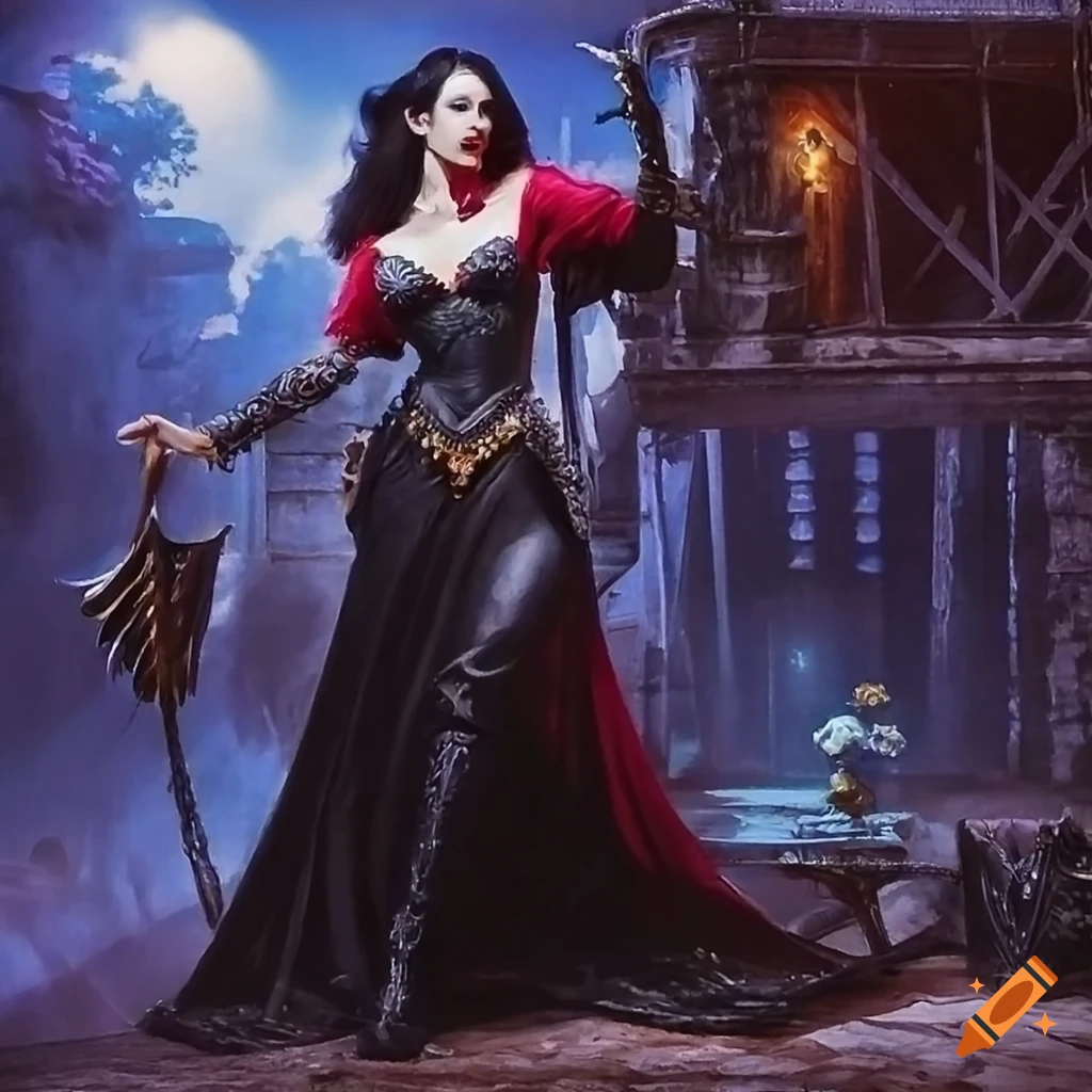 Vampire lady in Ravenloft world painted by TSR Dungeons and Dragons ...
