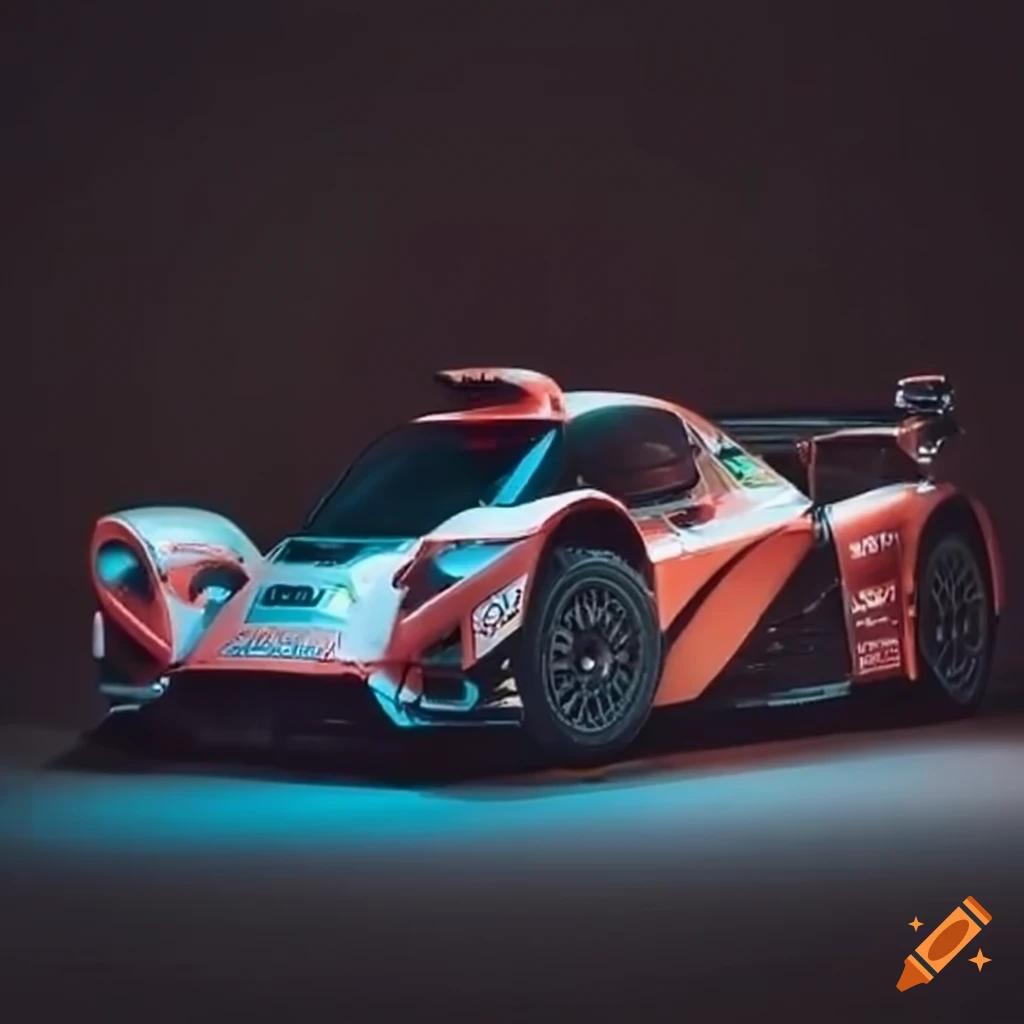 Prototype rally car on Craiyon