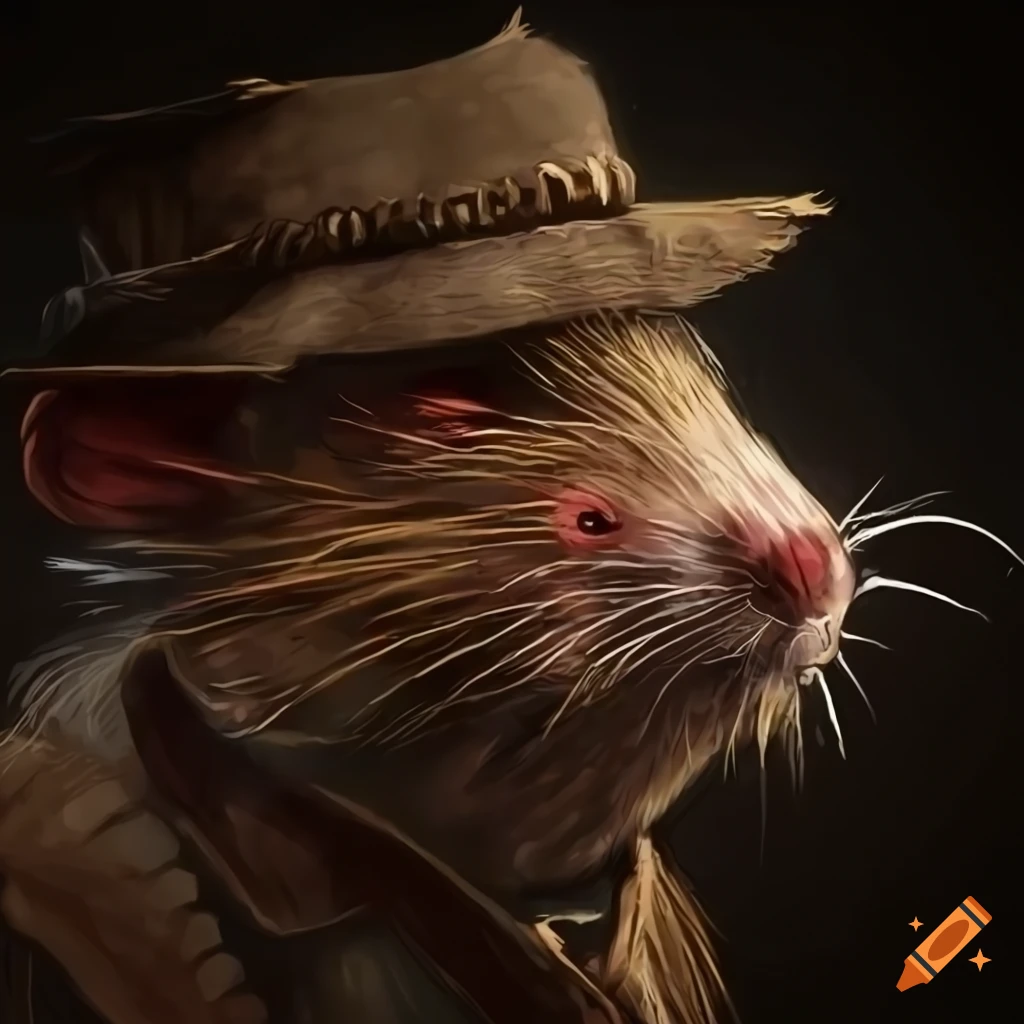 Red dead redemption style art of a rat on Craiyon