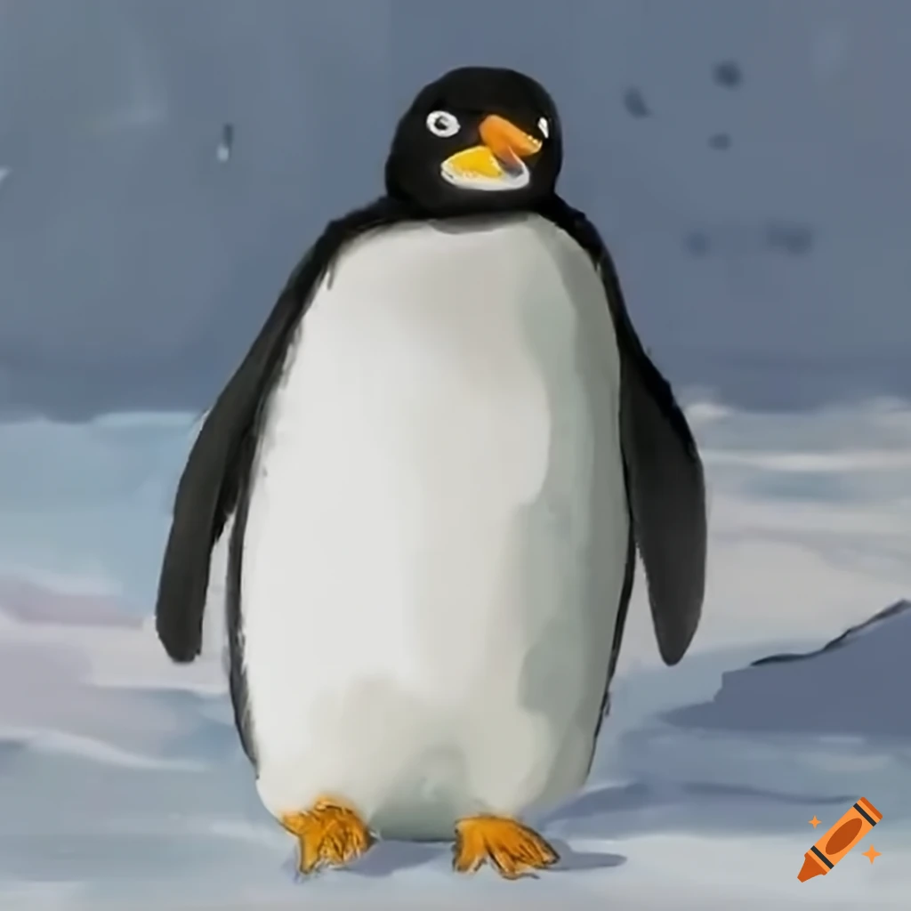 Smart penguin on Craiyon