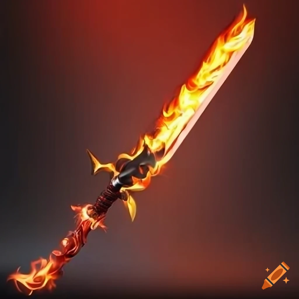 Flame sword on Craiyon