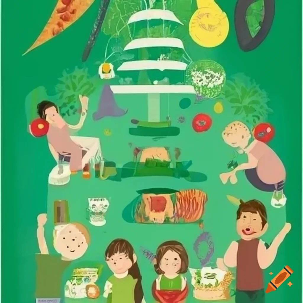 Green and healthy living campaign poster on Craiyon