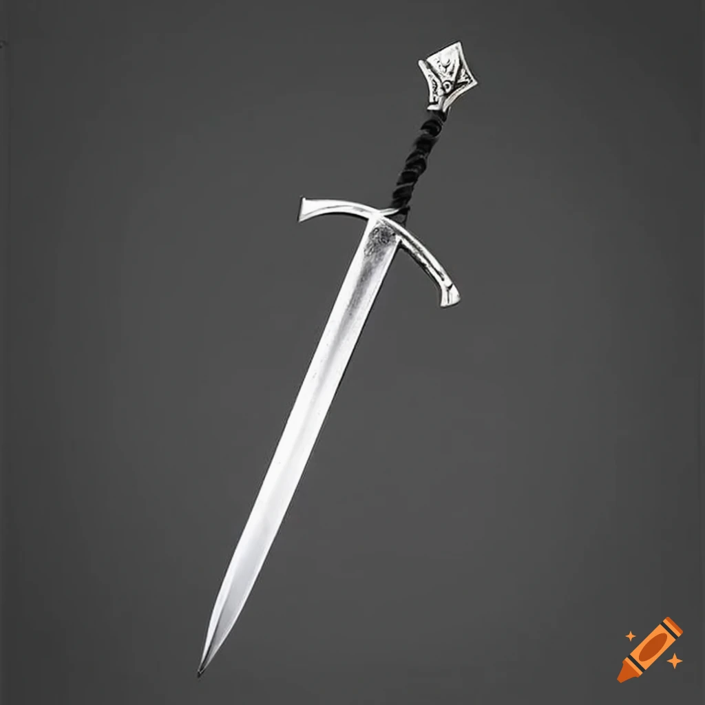 Medieval fantasy-style curved sword on Craiyon