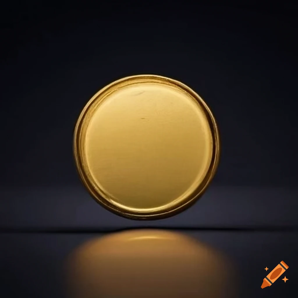 Plain smooth gold coin on Craiyon