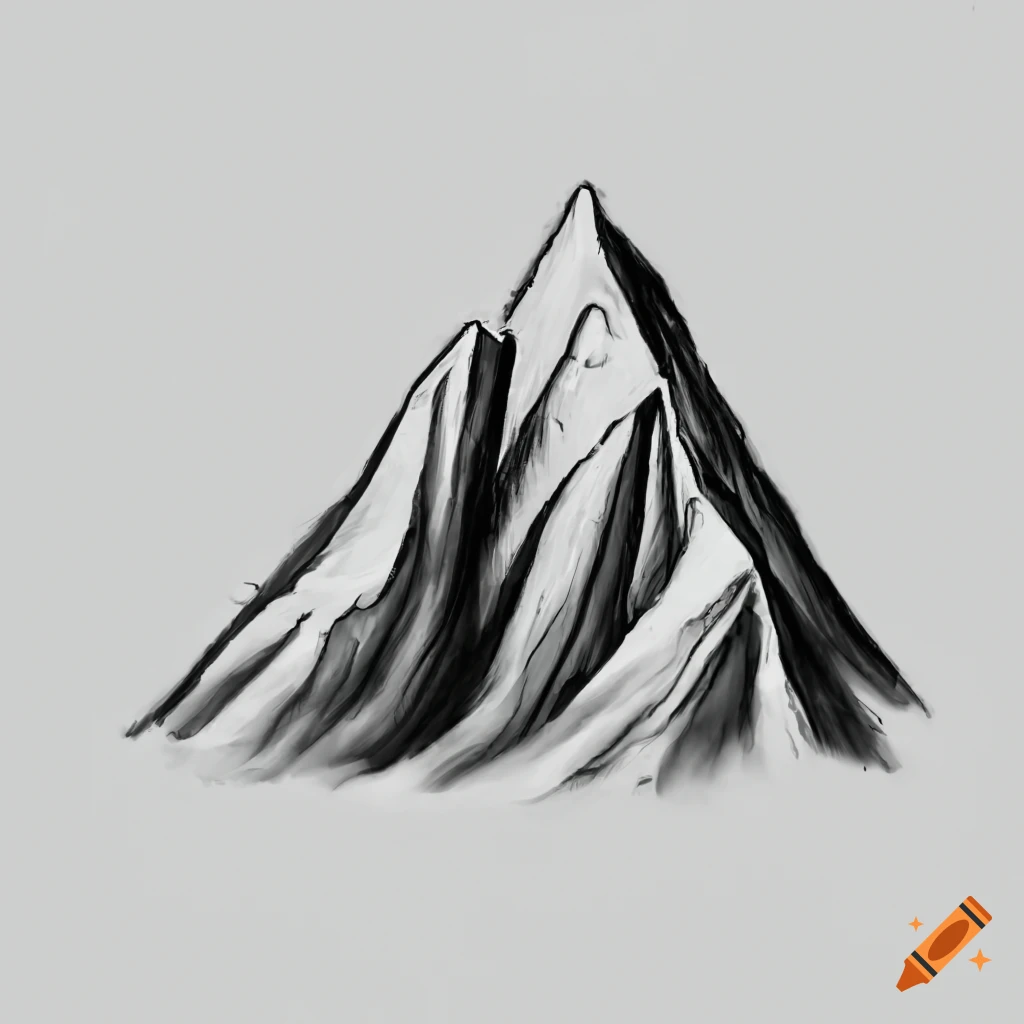 Colorless mountain for map tool on Craiyon