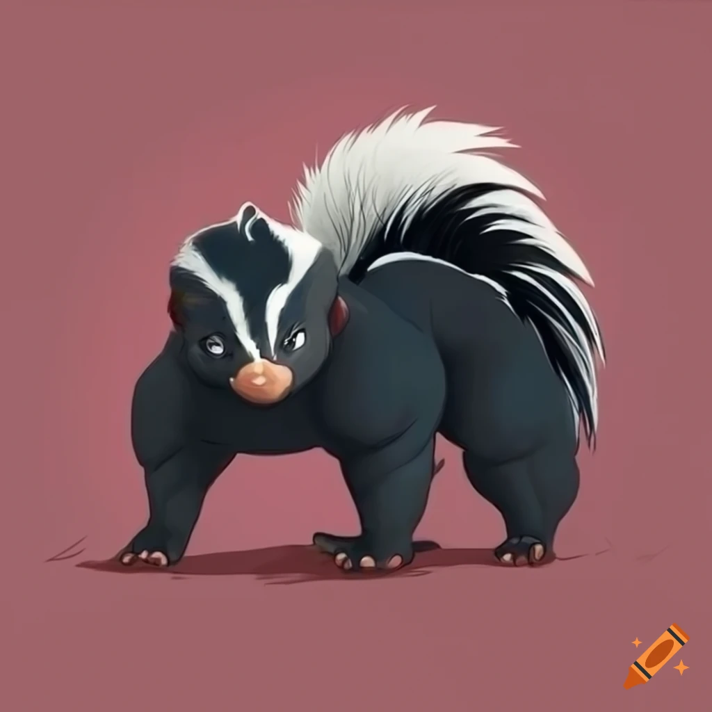 Muscular skunk on Craiyon