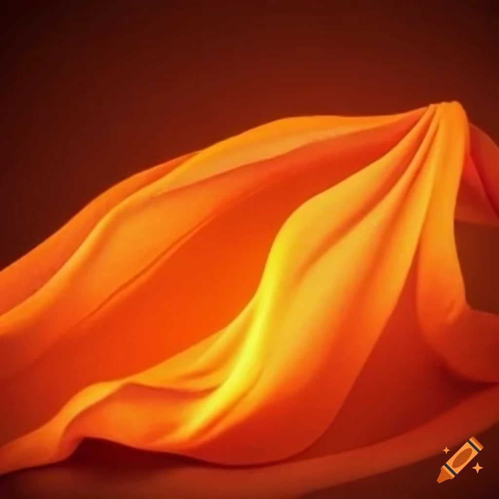 Glowing orange cloth on Craiyon