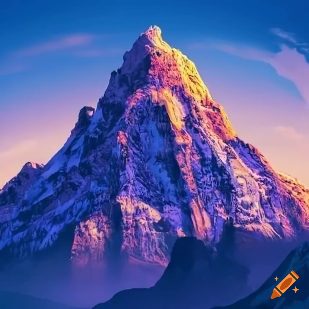 Large mountain landscape view on Craiyon