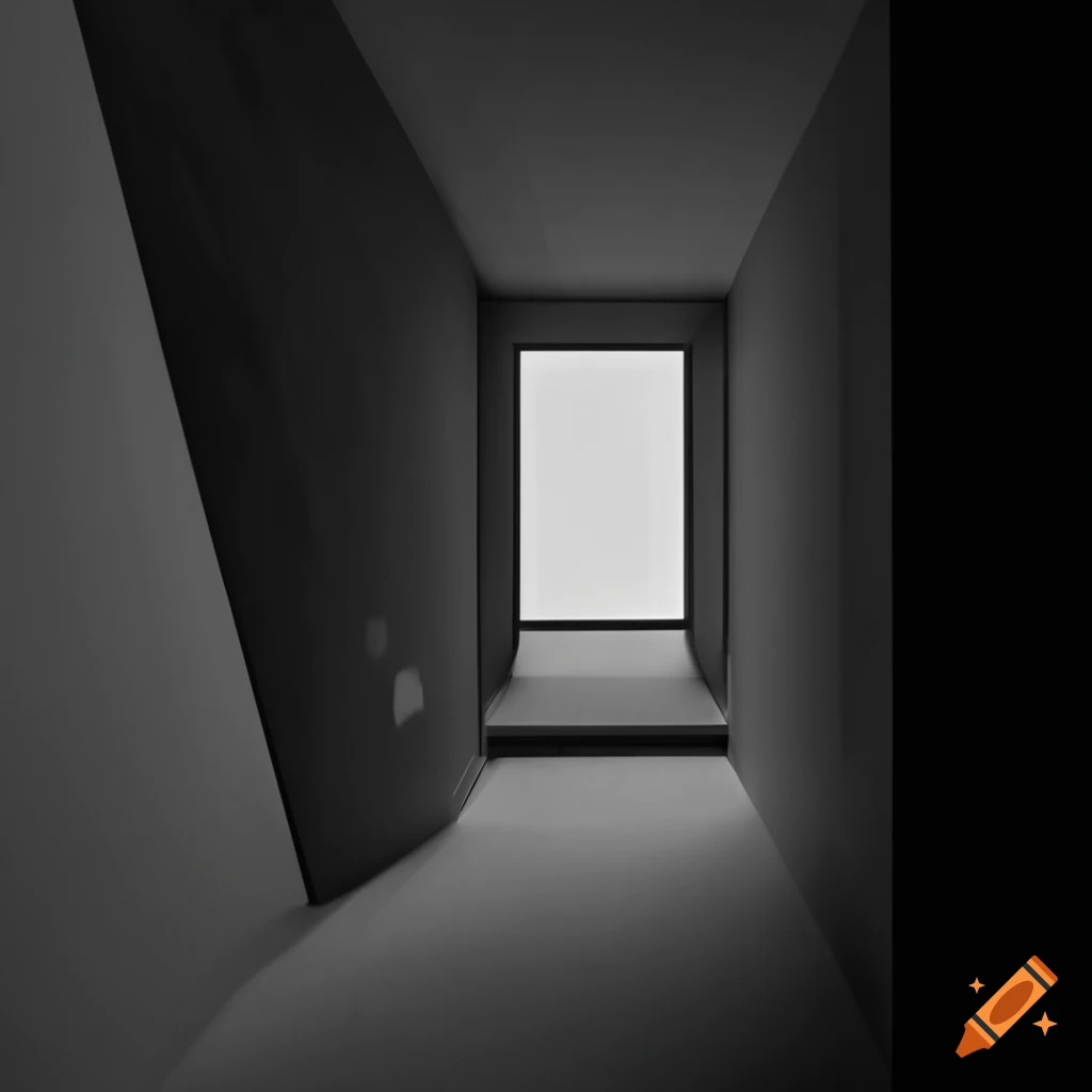 Penrose triangles optical illusion in surreal white and black ...