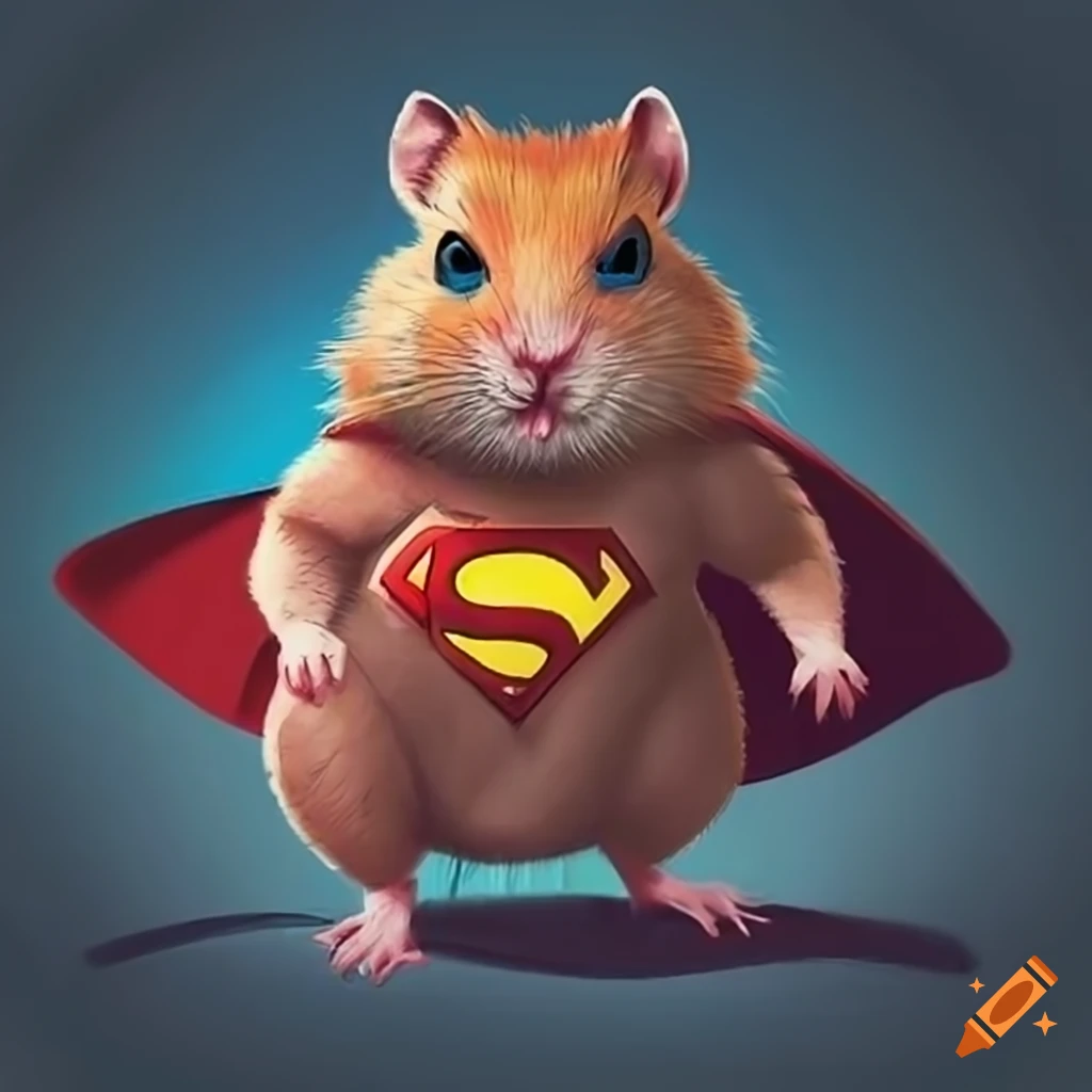Hamster and superman fusion on Craiyon