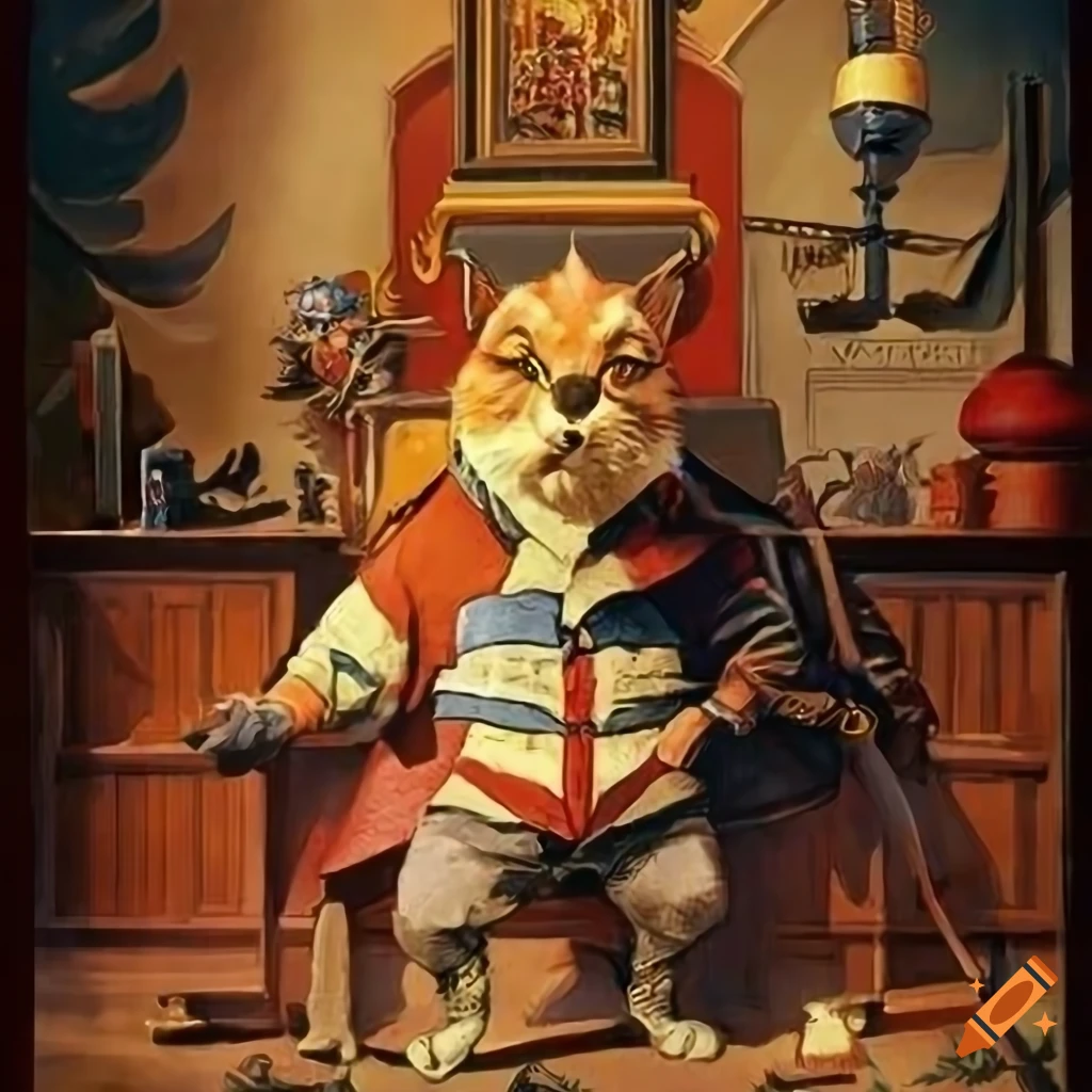 Intricately detailed vintage poster inspired by Star Fox, Redwall ...