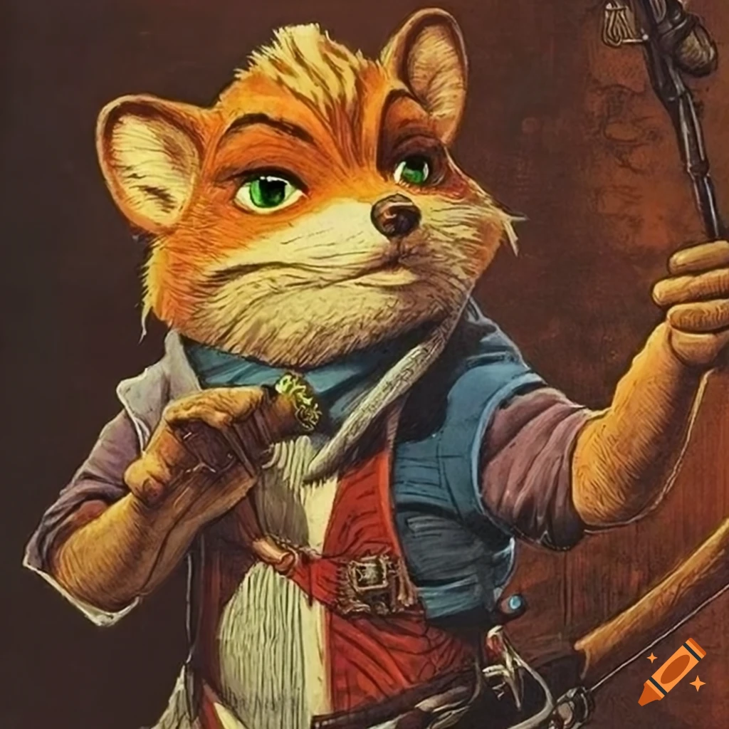 Intricately detailed vintage poster inspired by star fox, redwall ...