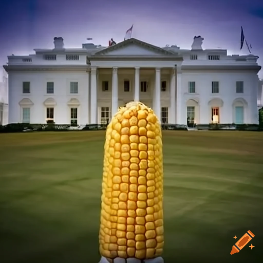 White house covered in corn on the cob on Craiyon