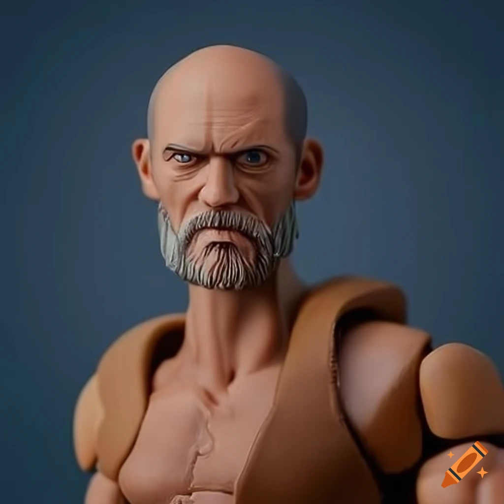 Brown-haired middle-aged man action figure on Craiyon