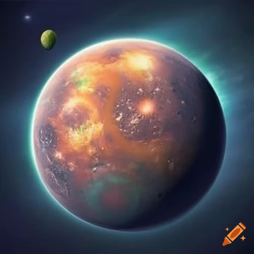 Planet in outer space on Craiyon