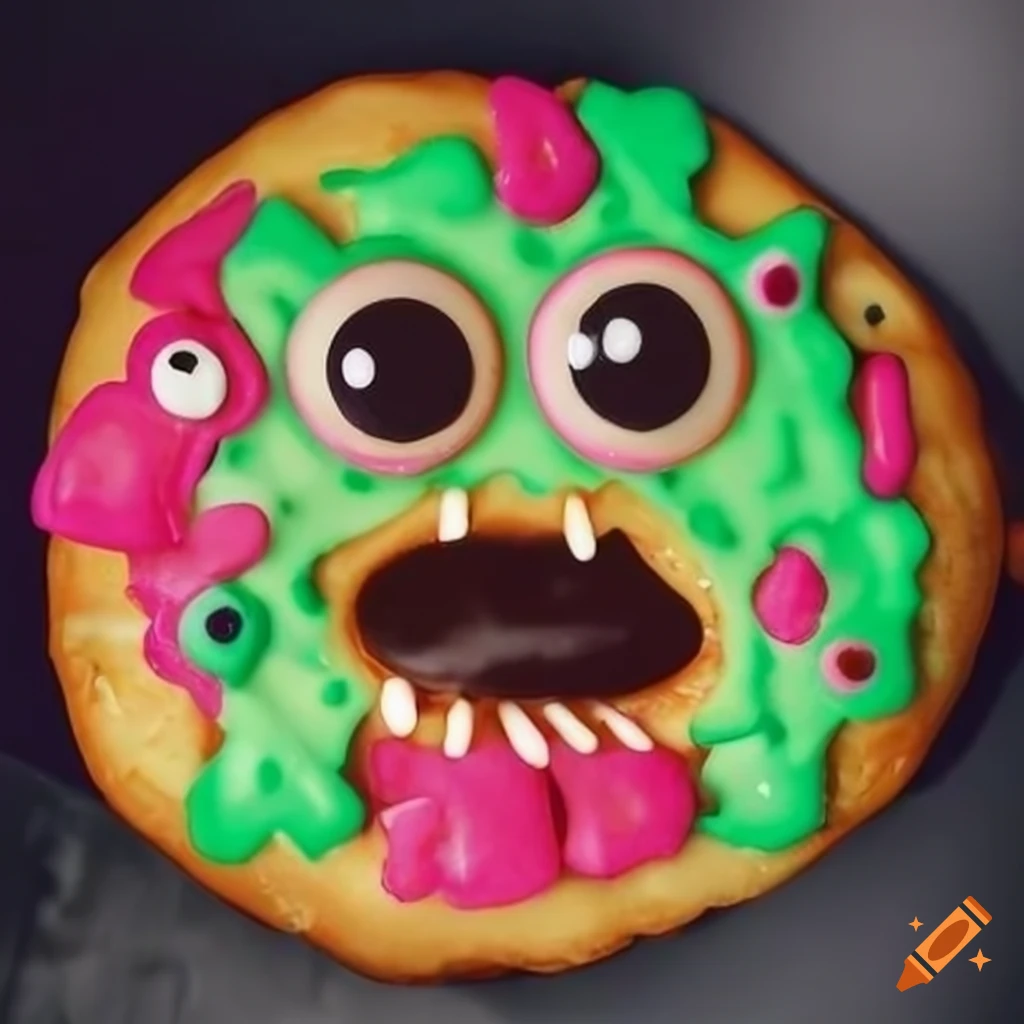 Silly donut monster on Craiyon