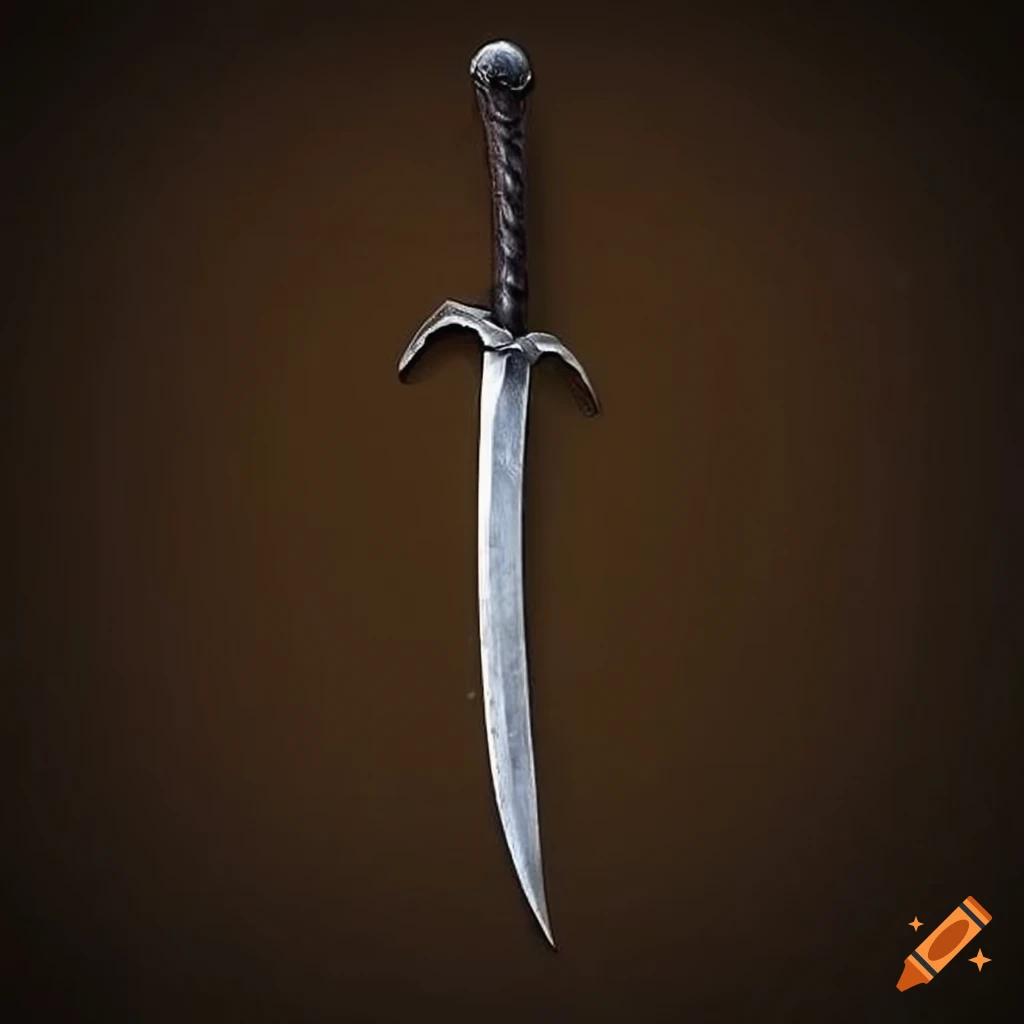 Medieval fantasy style scimitar on Craiyon