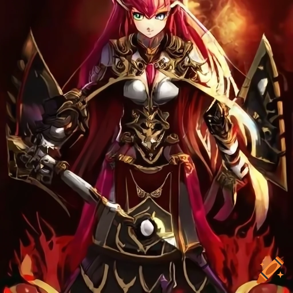 Anime characters from diverse classes and genres wielding battle axe on ...