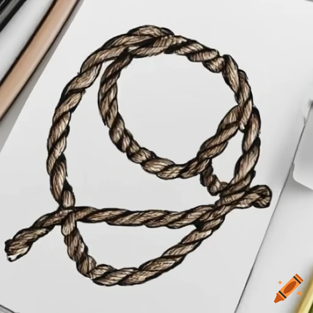 Cartoon length of rope on Craiyon