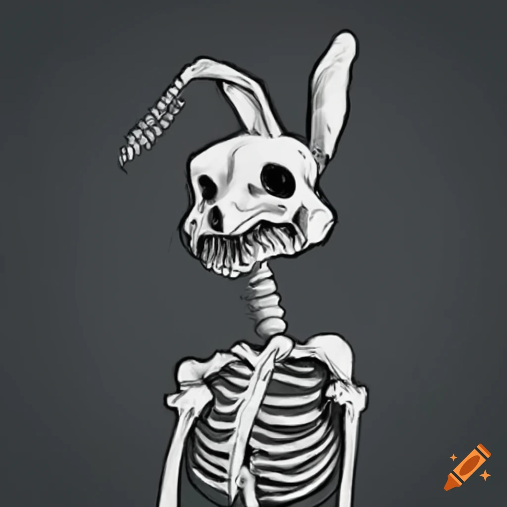 Punk rabbit skeleton on Craiyon