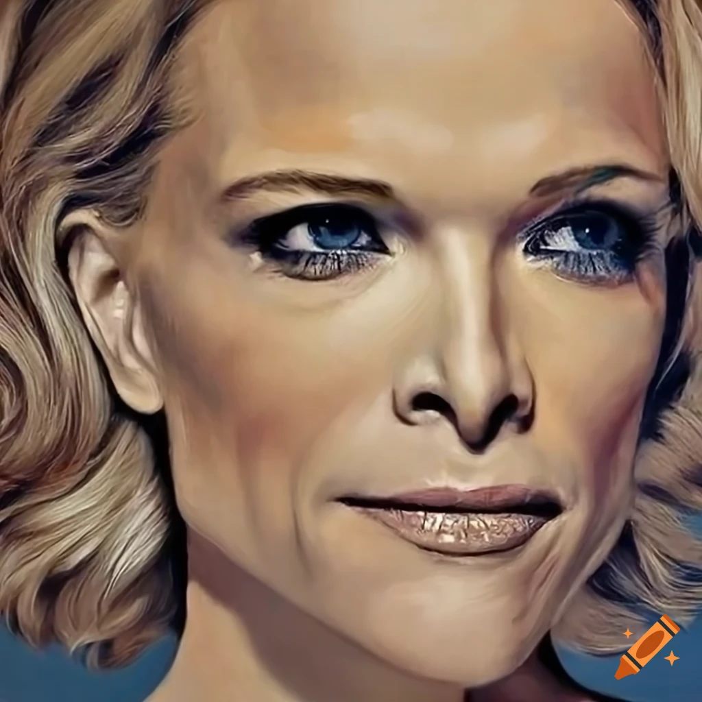 High resolution portrait of Megyn Kelly with distinctive facial ...