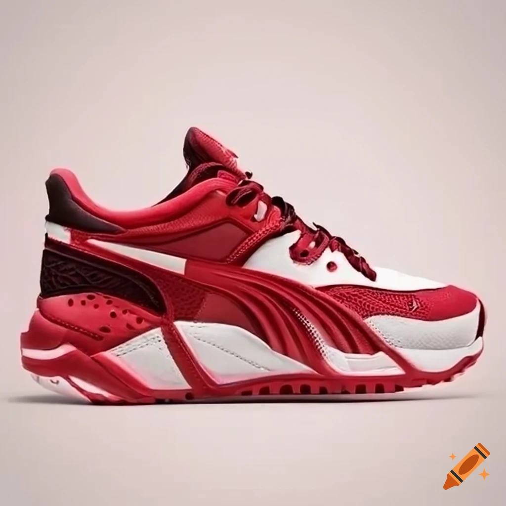 Puma sneakers with a unique venous blood design on Craiyon