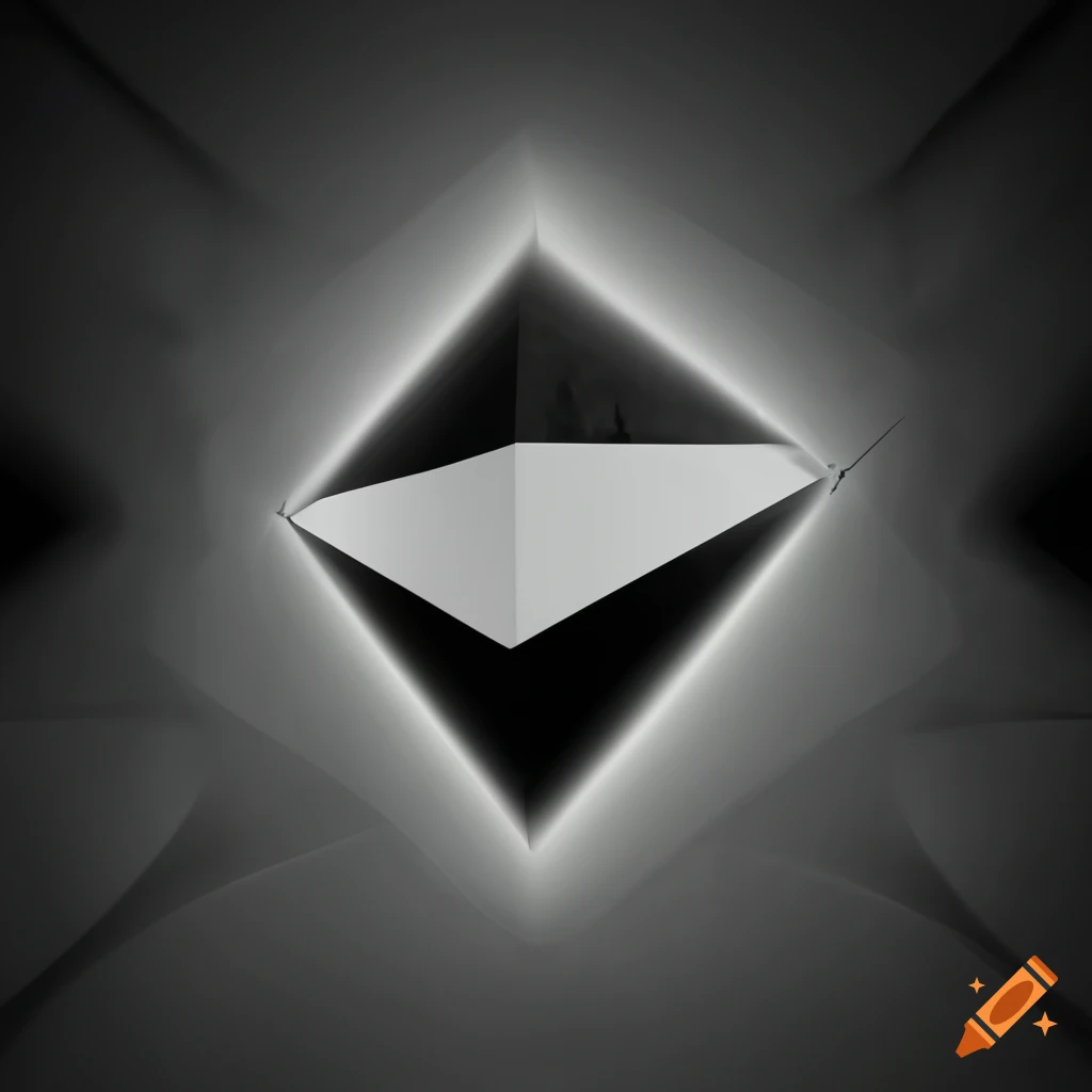 Penrose triangles optical illusion in surreal white and black ...