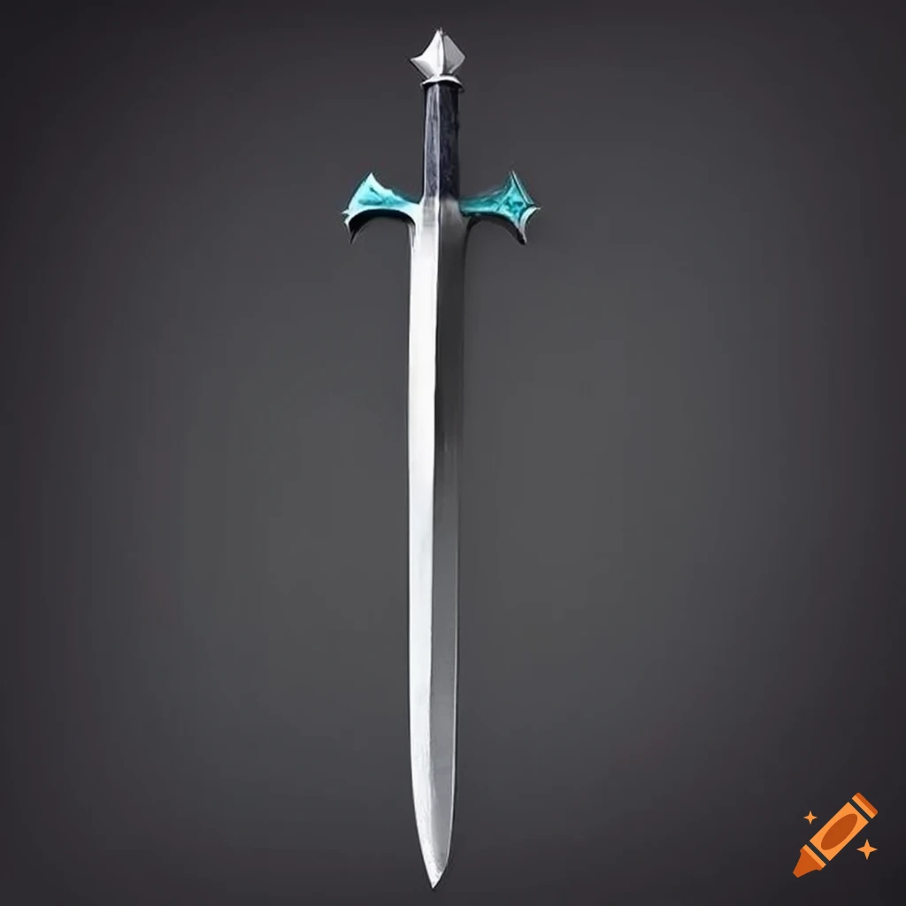 Medieval fantasy style curved sword on Craiyon