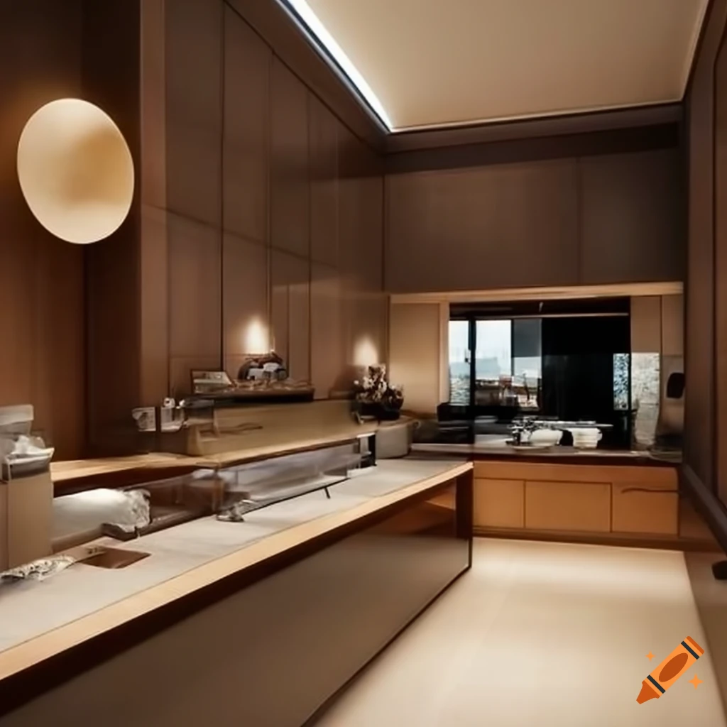 Corporate coffee room with elegant and modern design on Craiyon