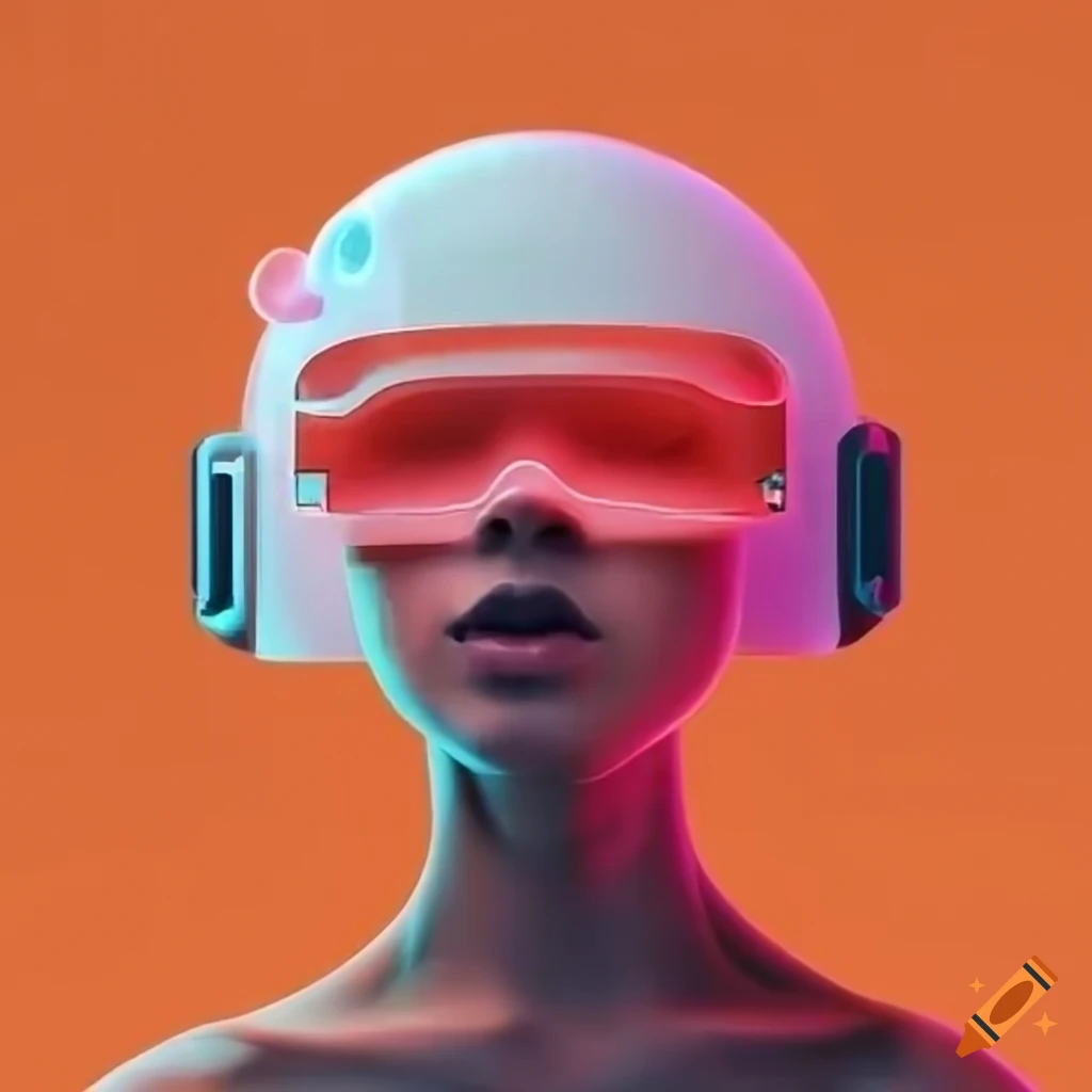 NFT in the Metaverse for social media with orange color scheme on Craiyon