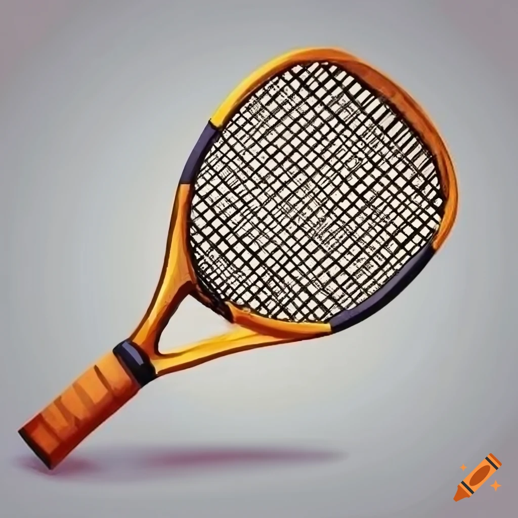 Racket on a white background on Craiyon