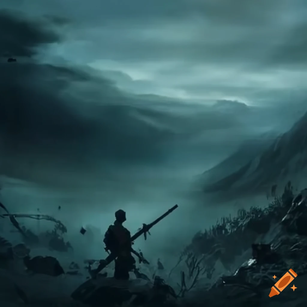 Empty battlefield on Craiyon