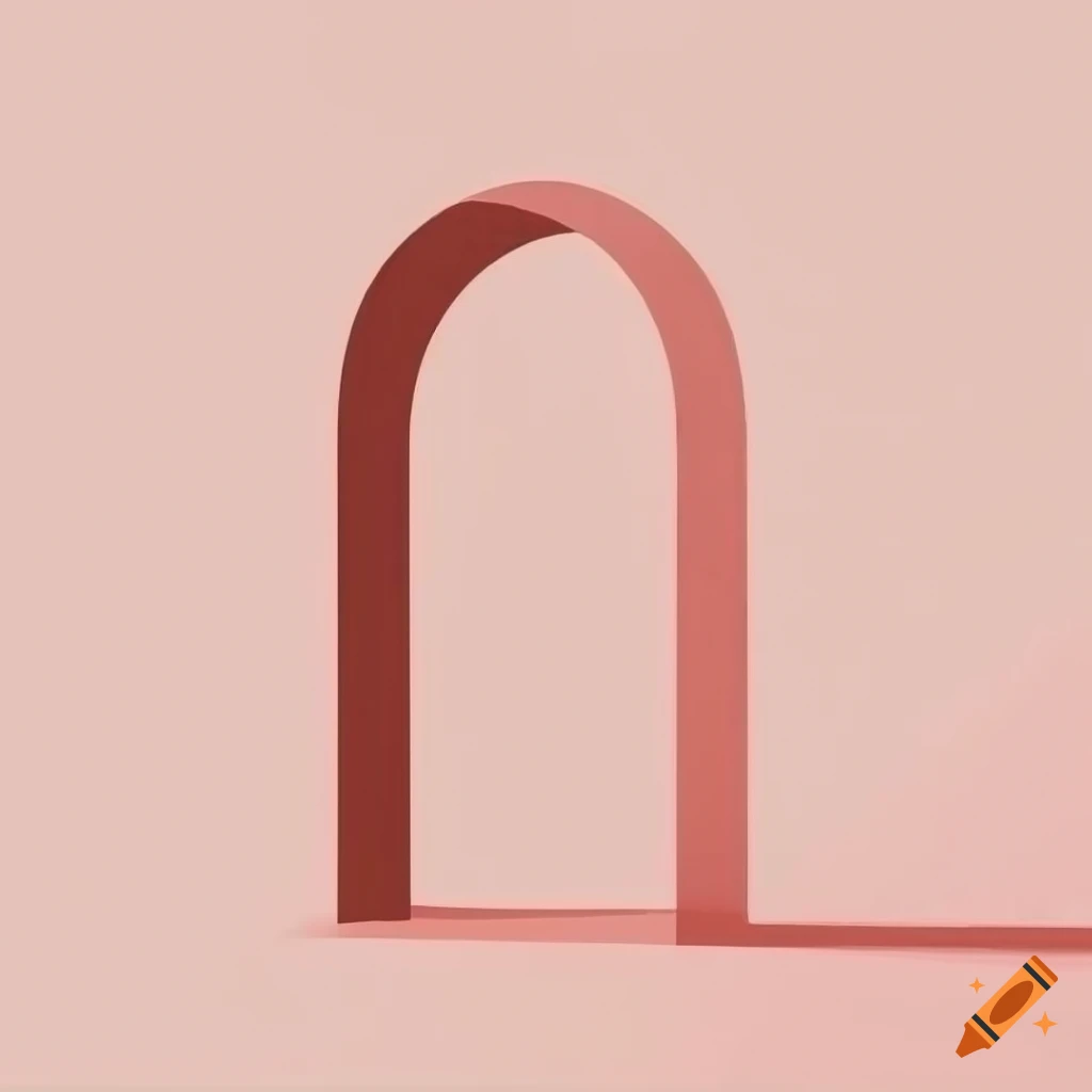 Geometric minimalist drawing with arches, dots, and lines on Craiyon