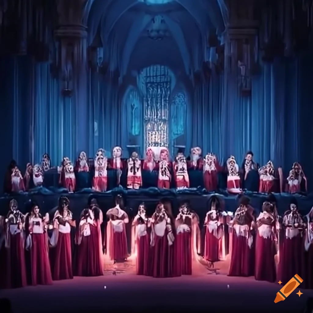 Harmony of voices in a choir performance on Craiyon