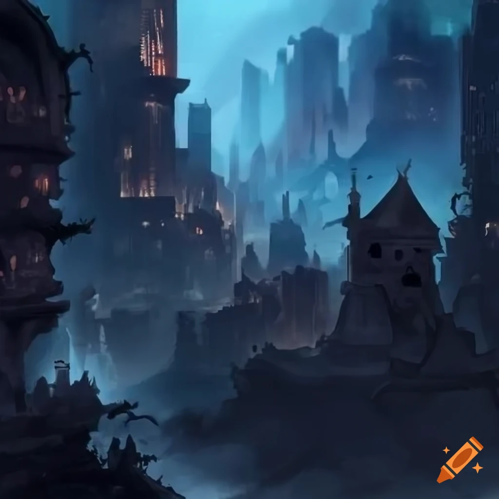 Underdark city on Craiyon