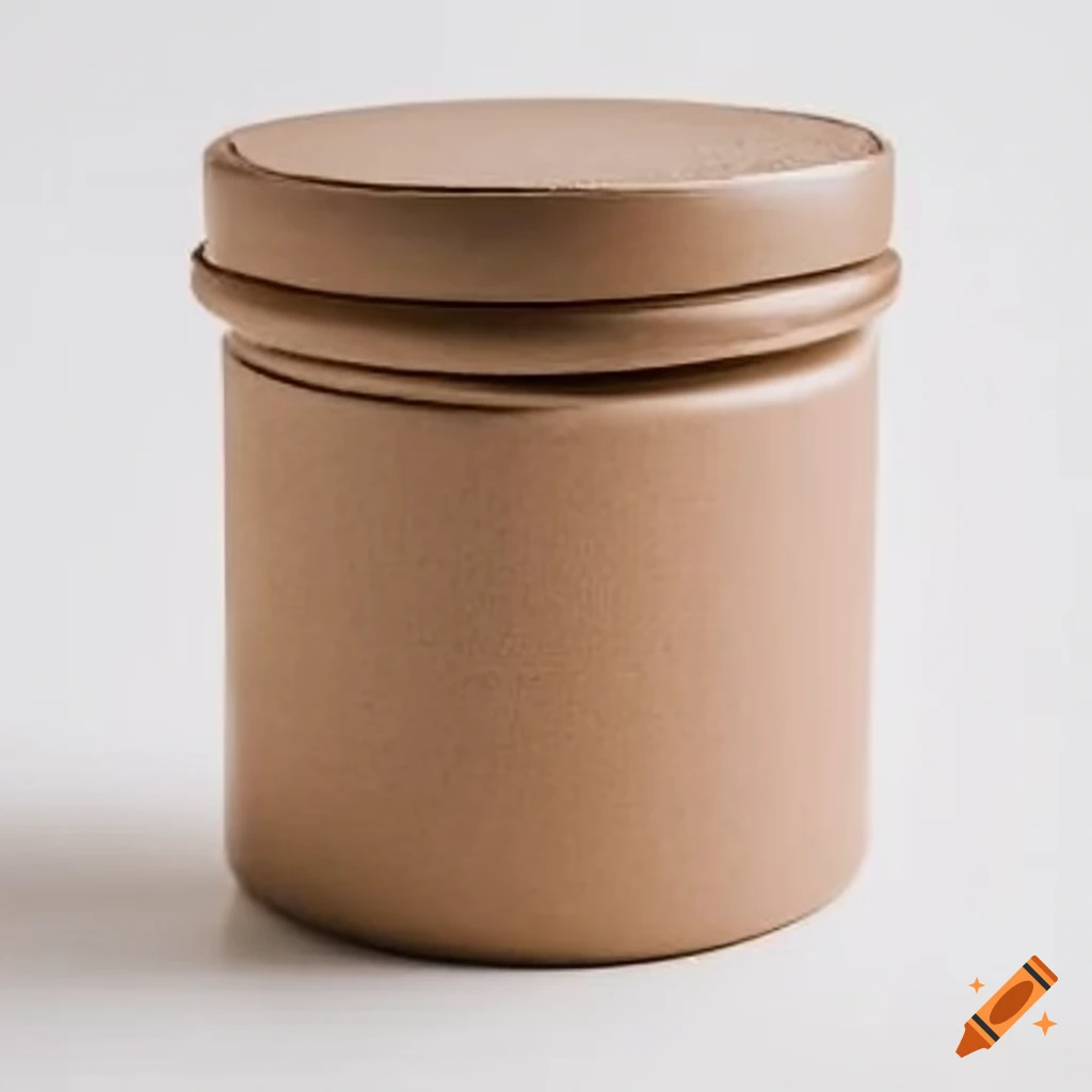 Cream jar made of cardboard material on Craiyon