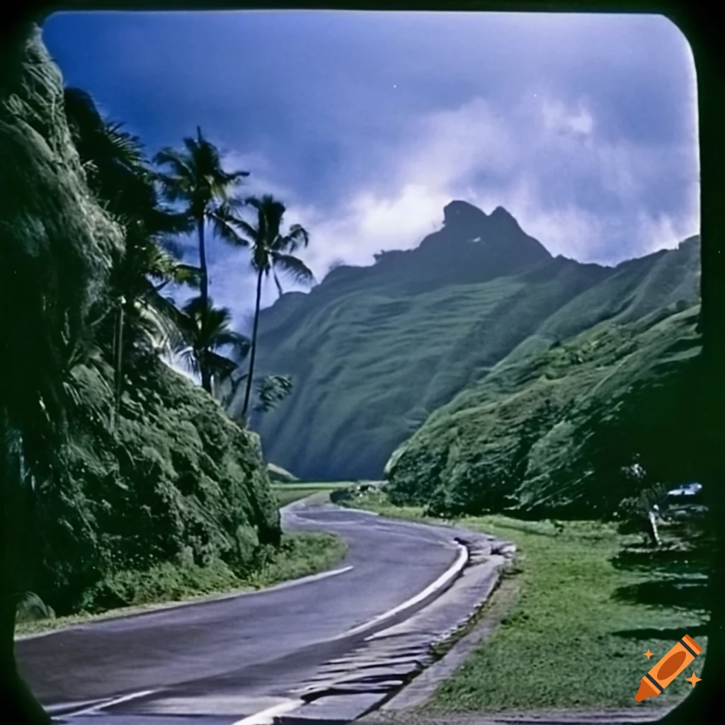 Hawaii island in the 1970s on Craiyon