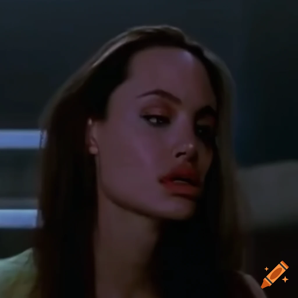 Angelina Jolie Captivated By A Stunning Man In A 90s Movie Scene On Craiyon 0262