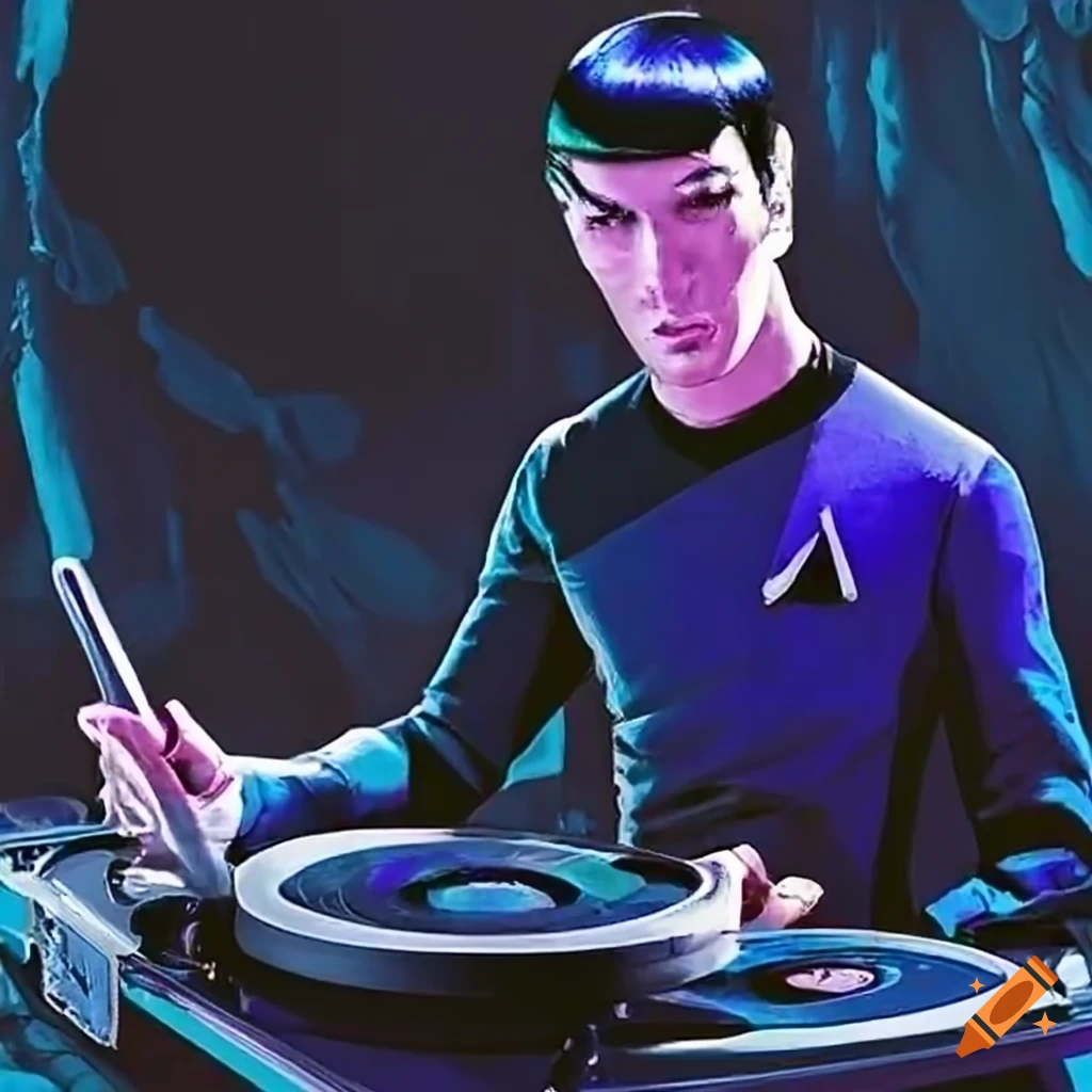 Spock as a dj on Craiyon