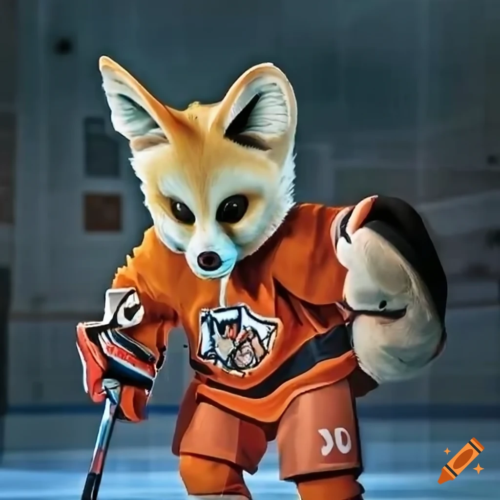 Las vegas fennec fox hockey mascot on Craiyon