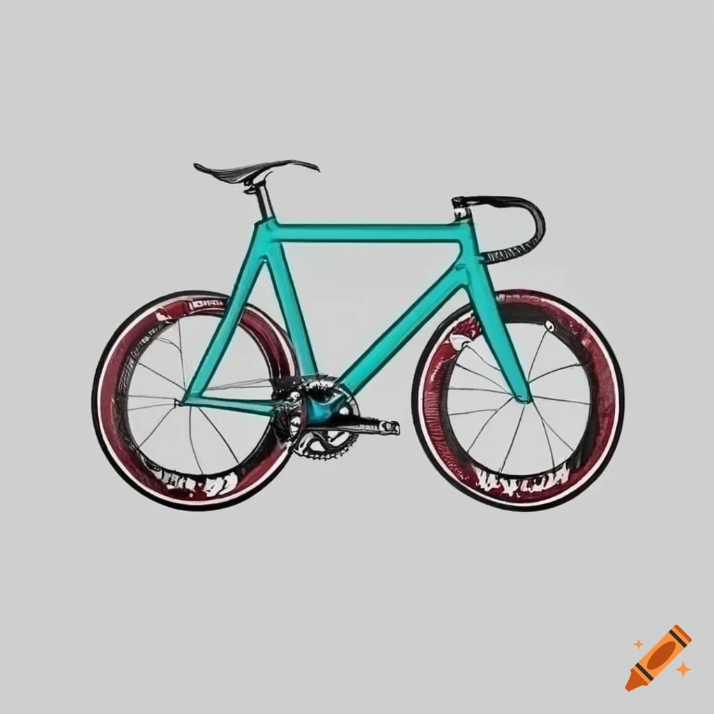 Cinelli vigorelli shark sketch design fixie bicycle on Craiyon