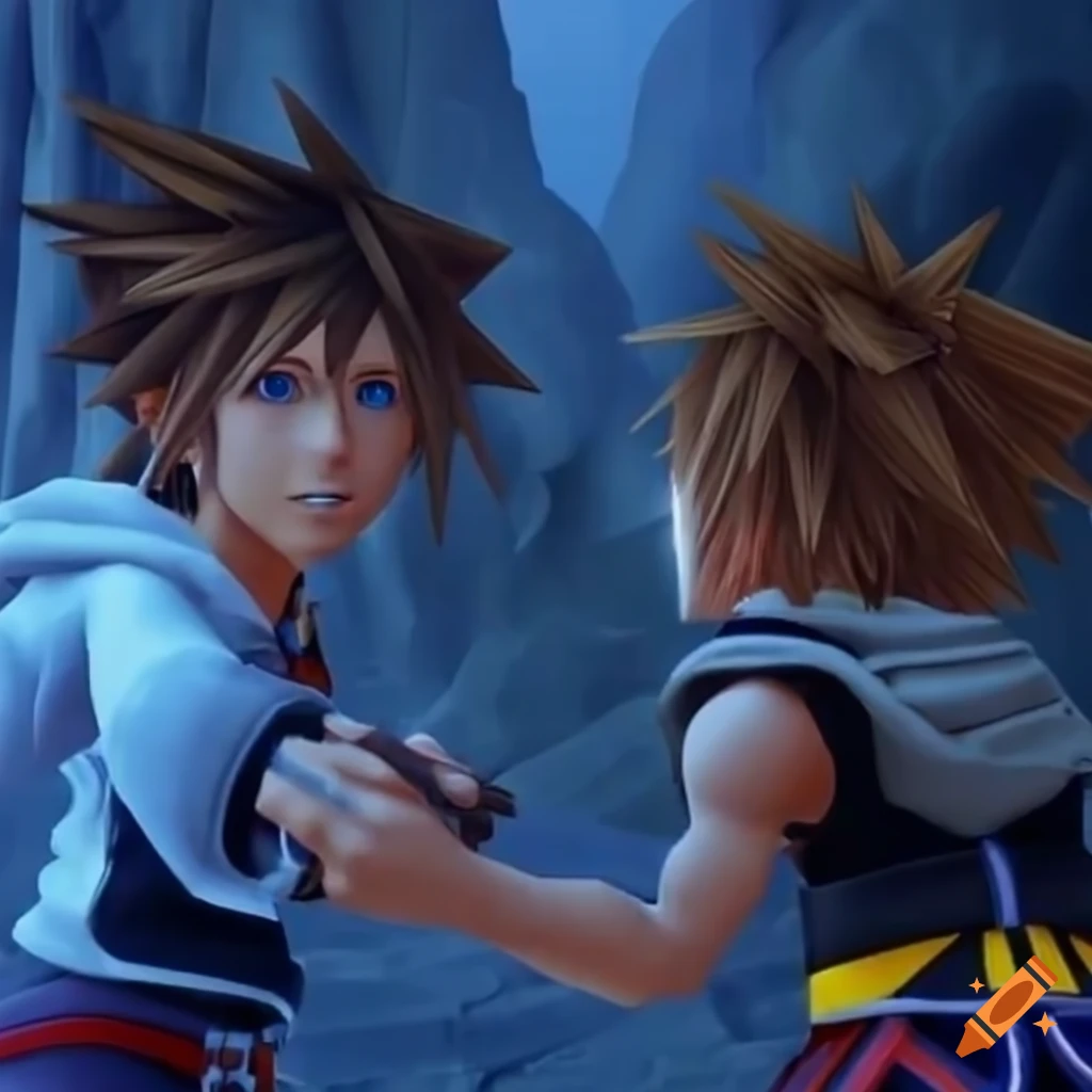 Stock image of sora from kingdom hearts in the human brain on Craiyon